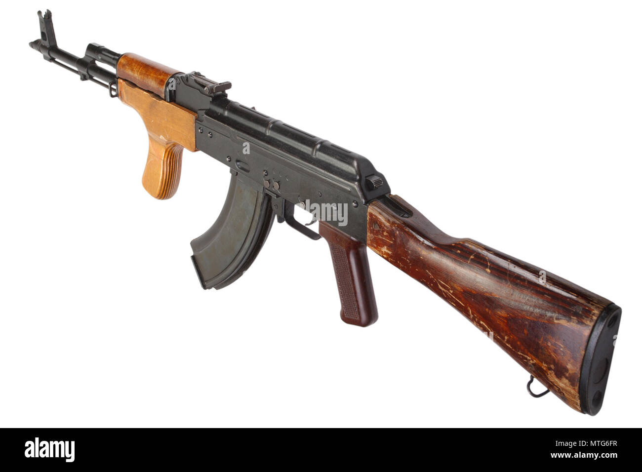 Kalashnikov AKM isolated on white background Stock Photo - Alamy