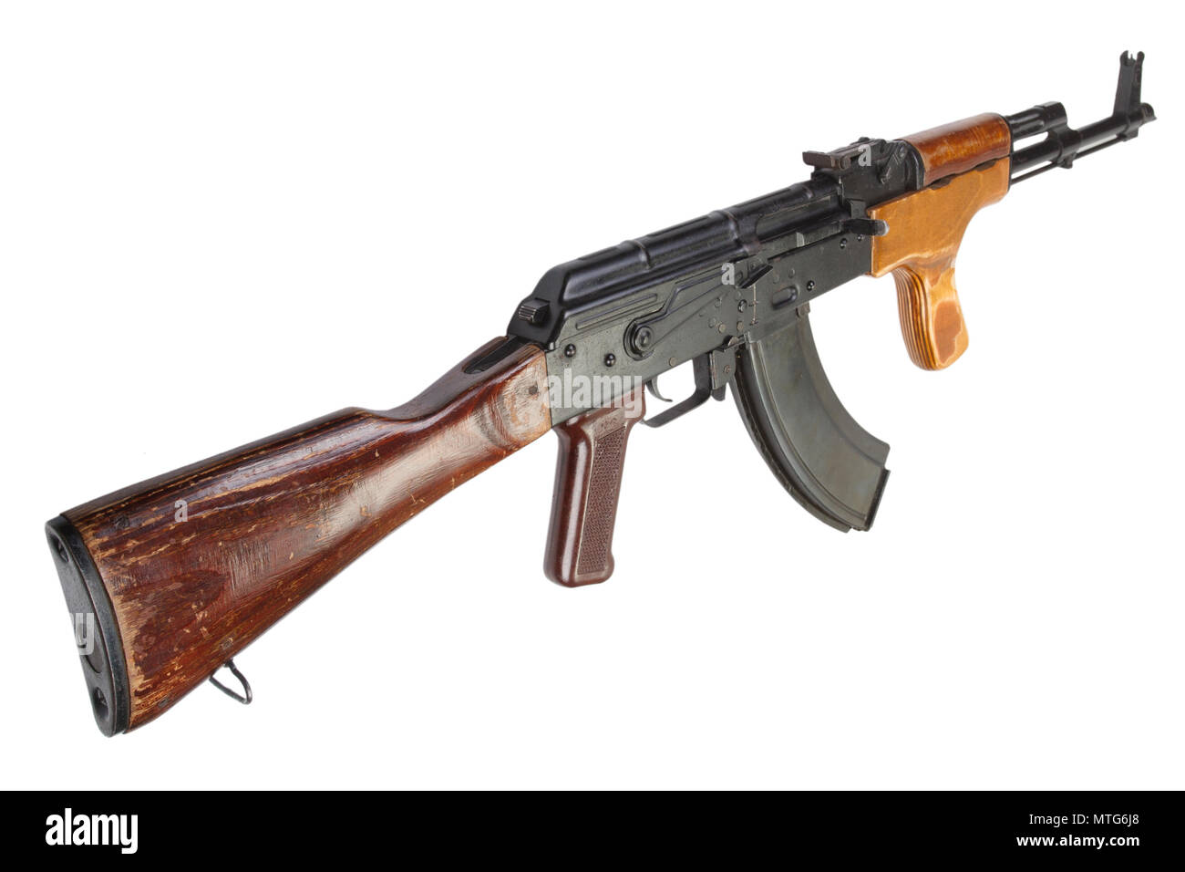 Kalashnikov AKM isolated on white background Stock Photo - Alamy