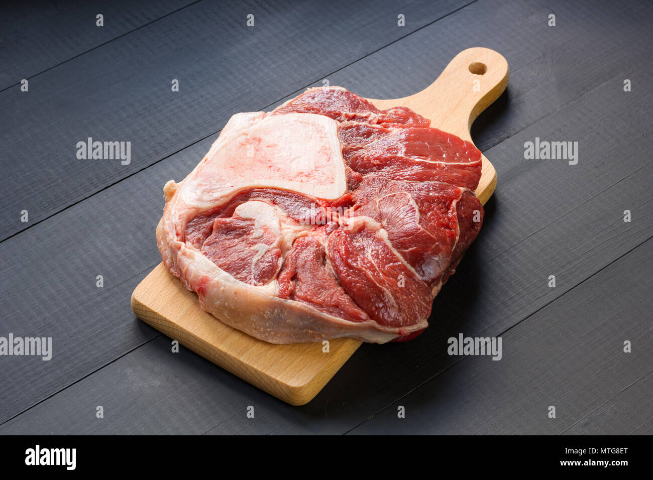 raw beef meat with bone Stock Photo - Alamy