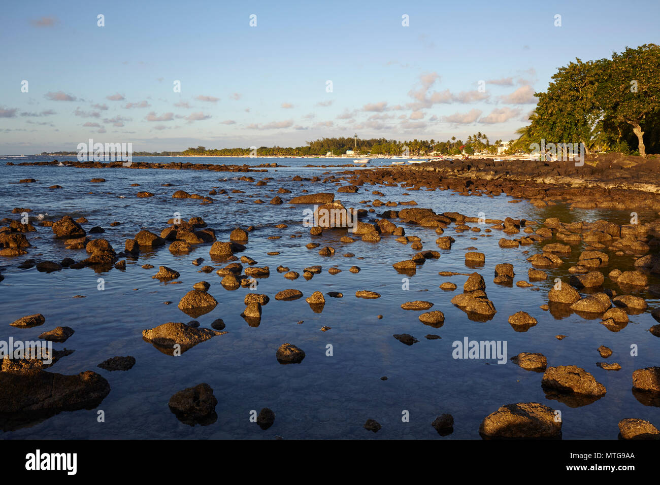 Rocky beach in the north of the island, Mauritius Stock Photo - Alamy