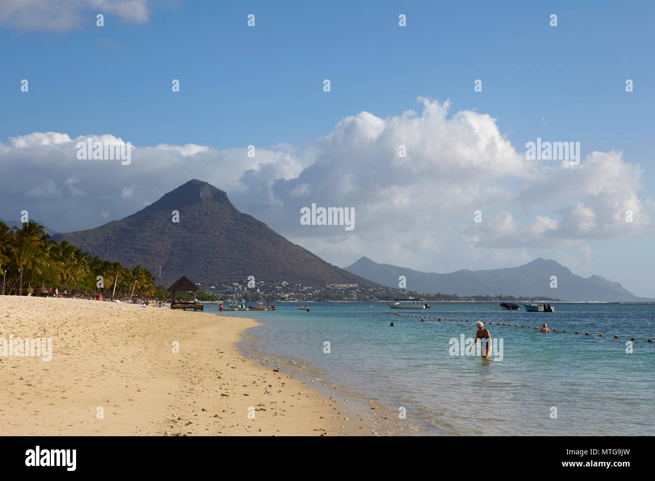 Flic-en-Flac beach, Black River District, Mauritius Stock Photo - Alamy
