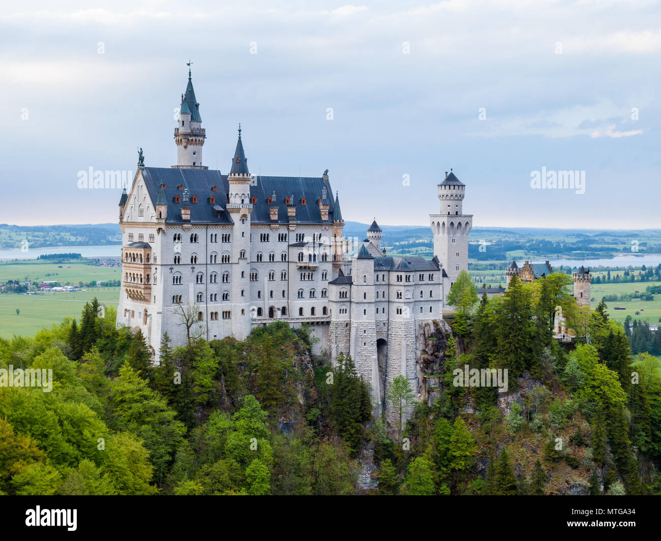 View of the Neuschwanstein Castle, Bavaria, Germany Stock Photo - Alamy