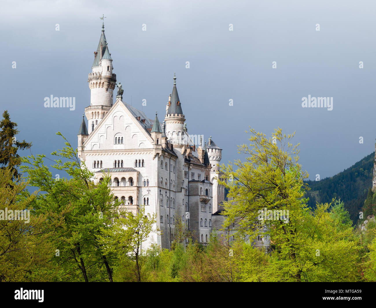 View of the Neuschwanstein Castle, Bavaria, Germany Stock Photo - Alamy