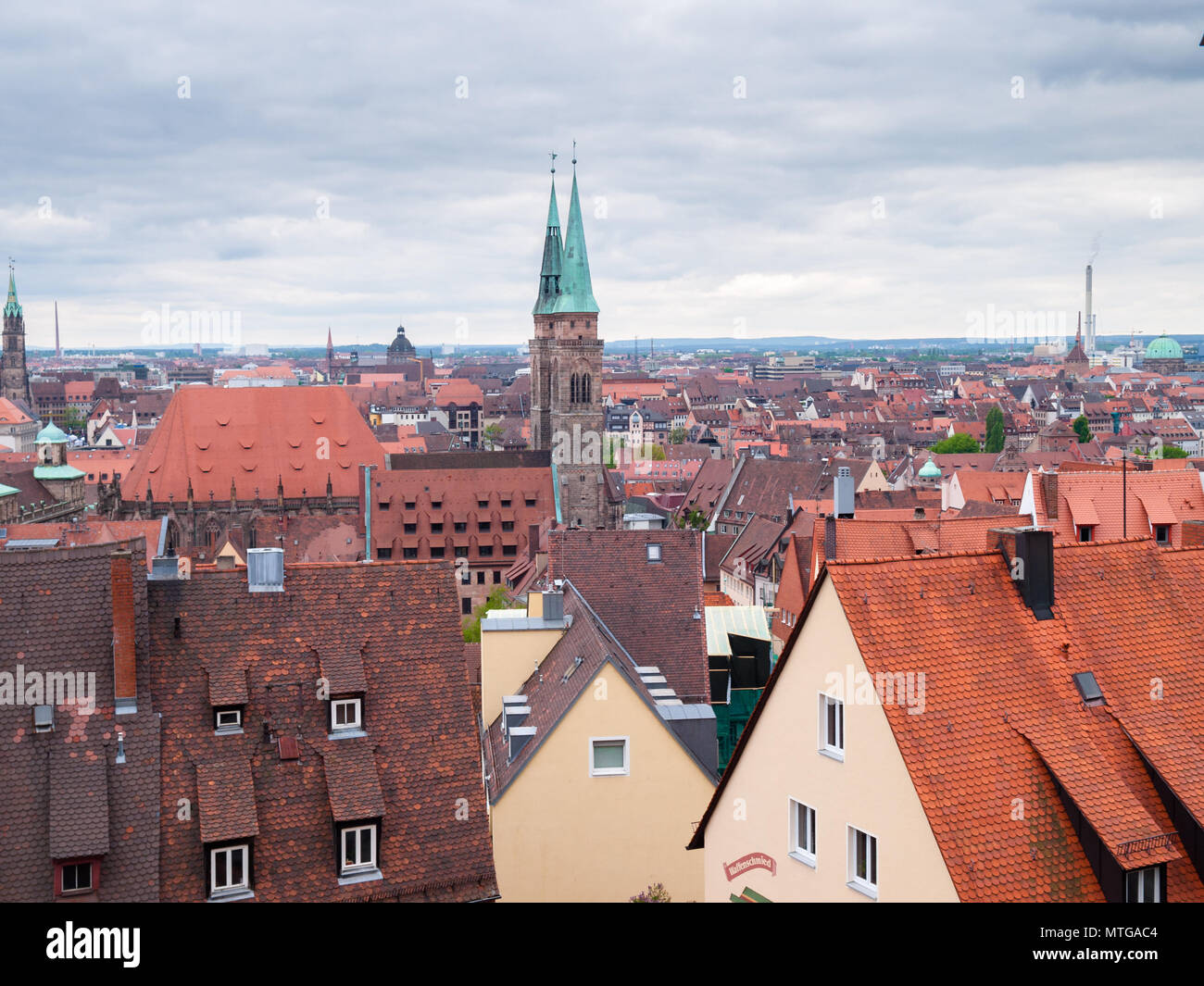 View over the Old Town of Nuremberg (Nürnberg), Germany Stock Photo - Alamy