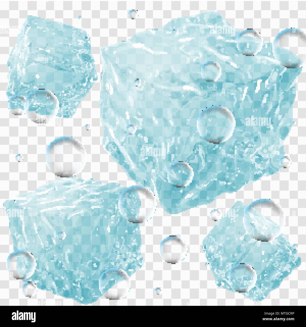 Ice bubbles in clear ice Stock Vector Images - Alamy