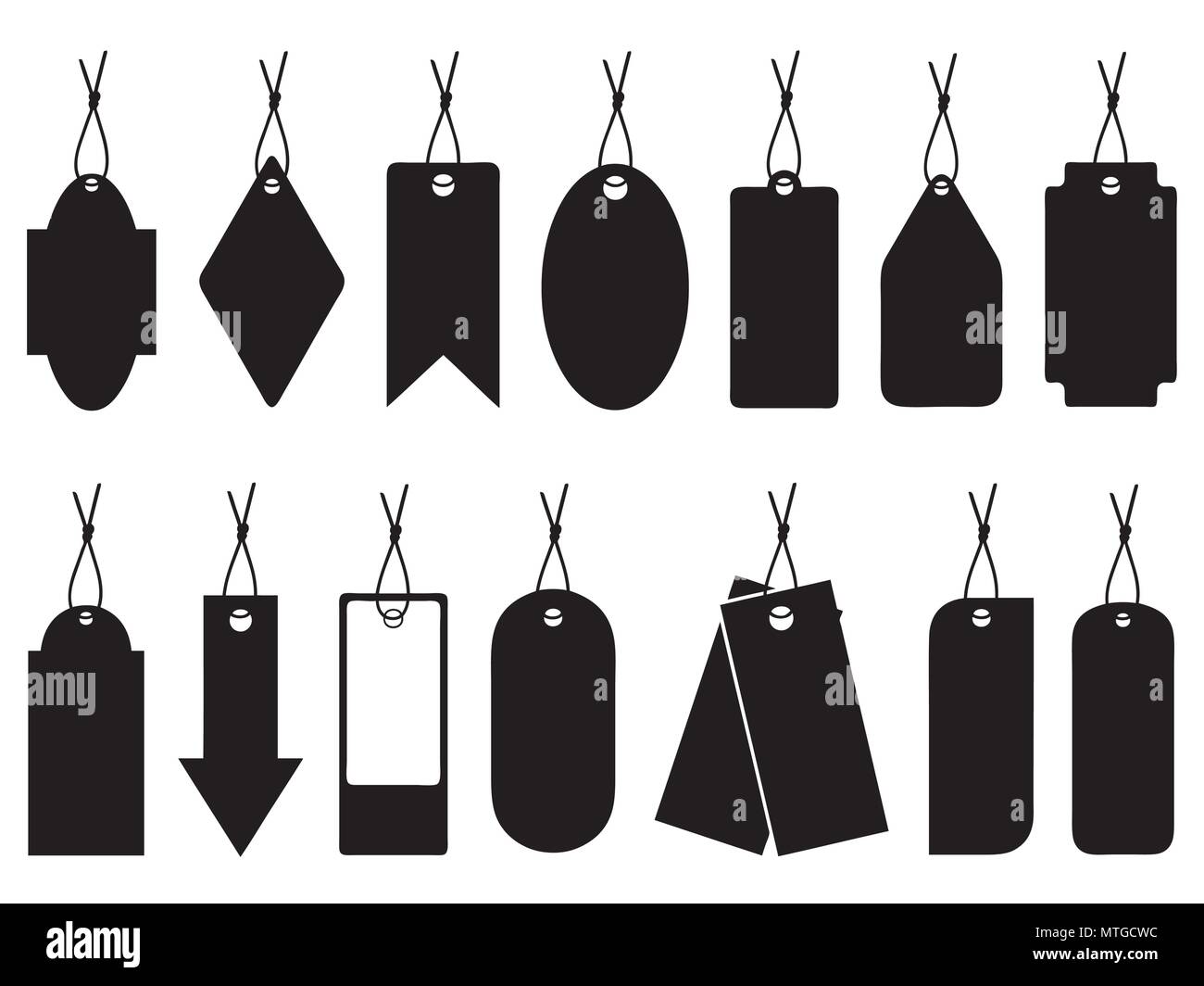 Set of different price tags isolated on white Stock Vector Image & Art ...