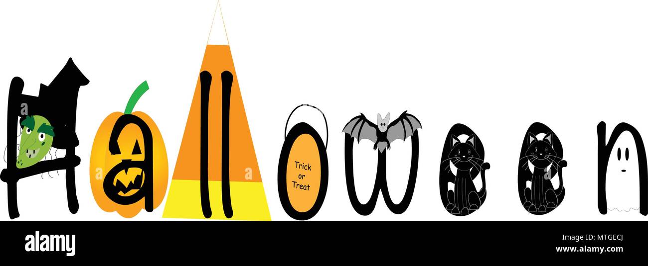 Jack o'lantern, cat Stock Vector Images - Alamy