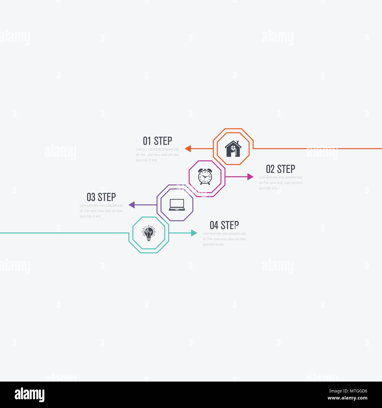 Vector illustration infographics 4 options. Data and information ...