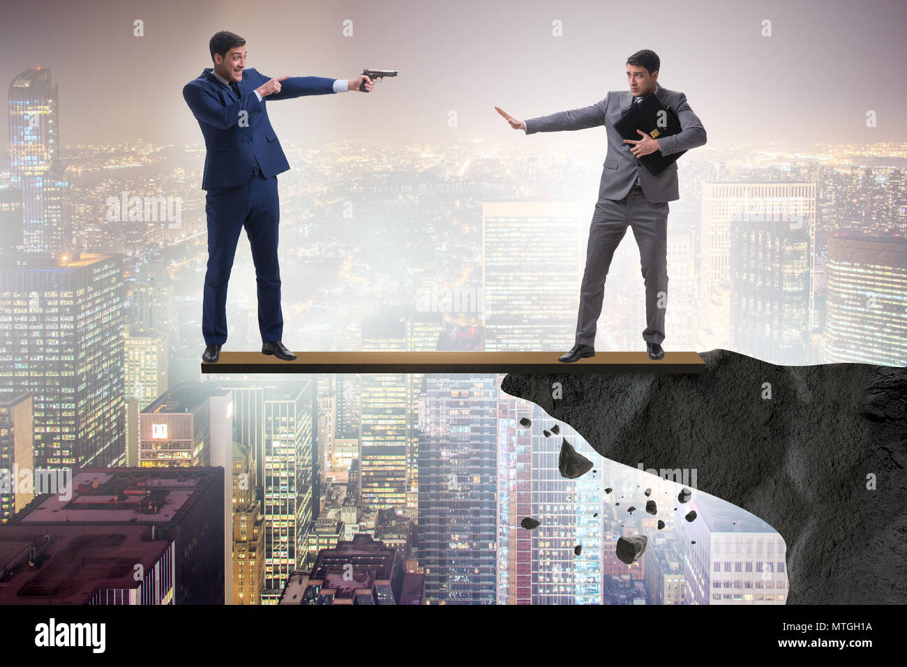 Partnership and teamwork concept with two businessmen Stock Photo - Alamy