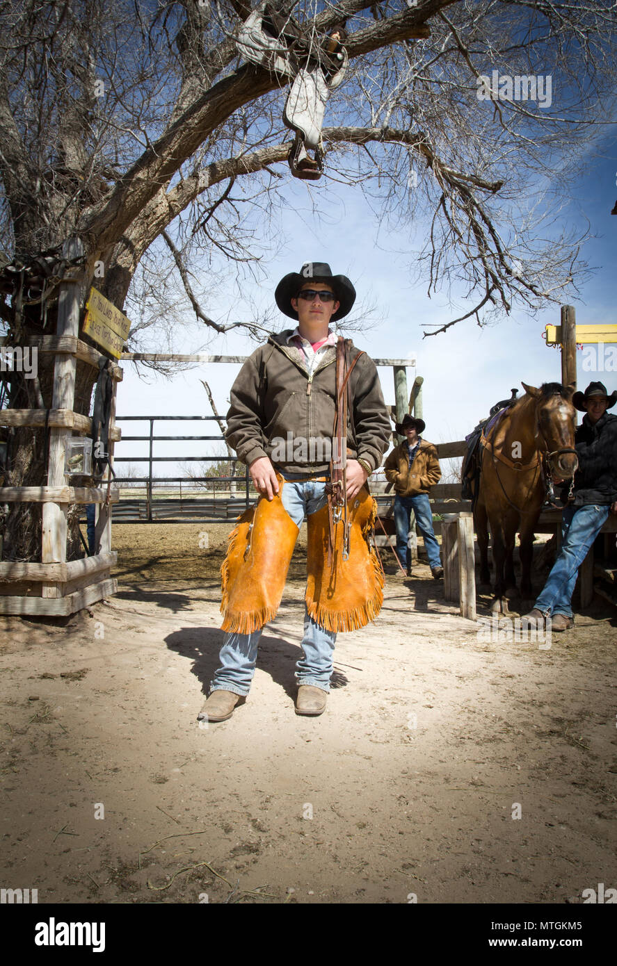Man wearing chaps hi-res stock photography and images - Alamy