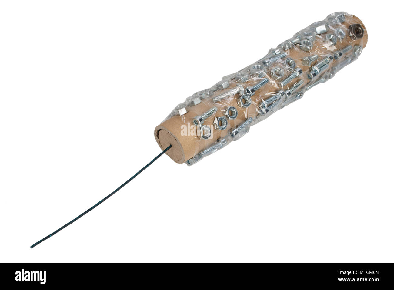 Pipe Bomb with Fragmentation isolated on white Stock Photo - Alamy