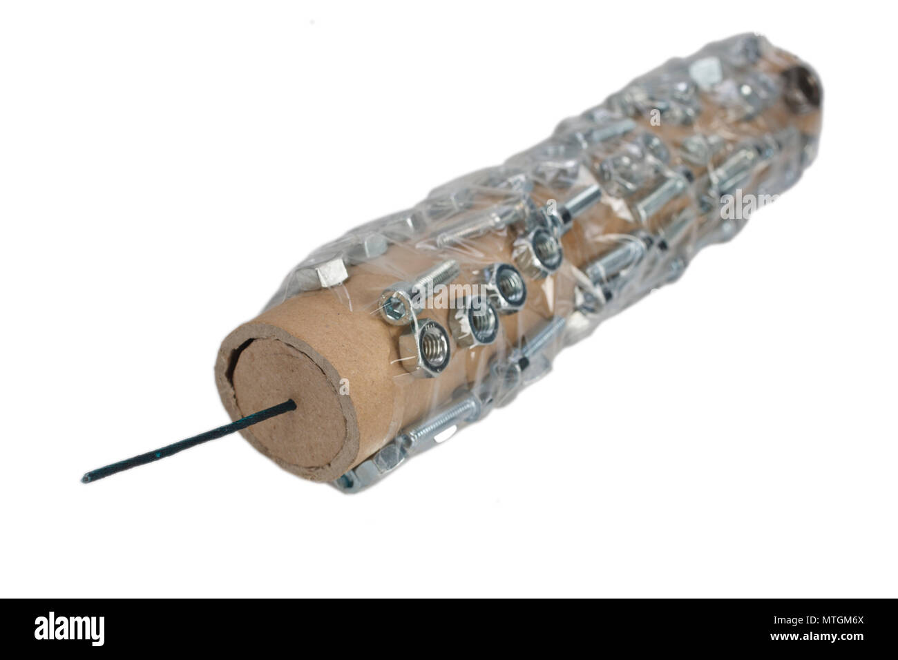 Pipe Bomb with Fragmentation isolated on white Stock Photo - Alamy