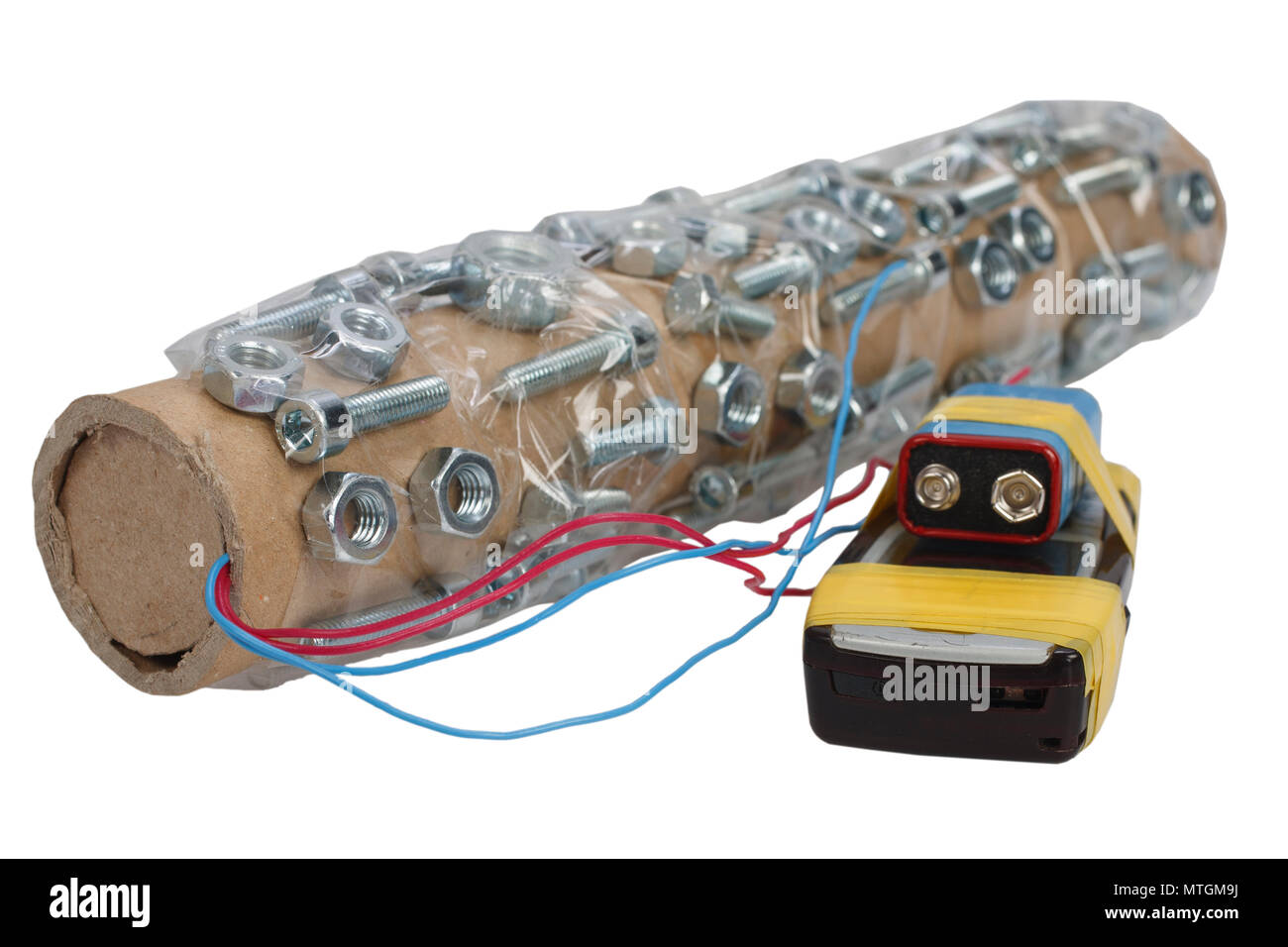 Pipe Bomb with Fragmentation isolated on white Stock Photo - Alamy