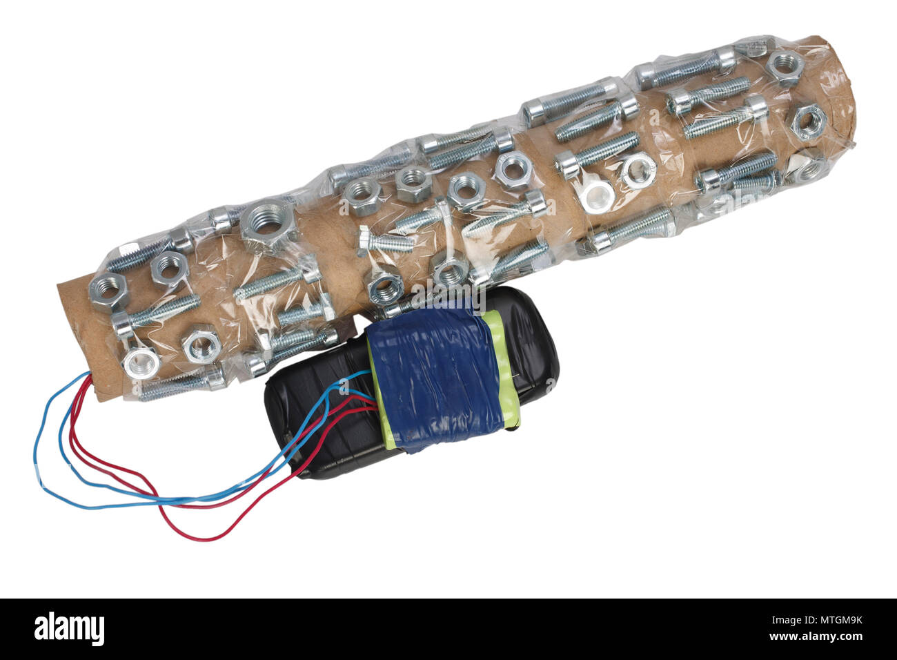 Pipe Bomb with Fragmentation isolated on white Stock Photo - Alamy