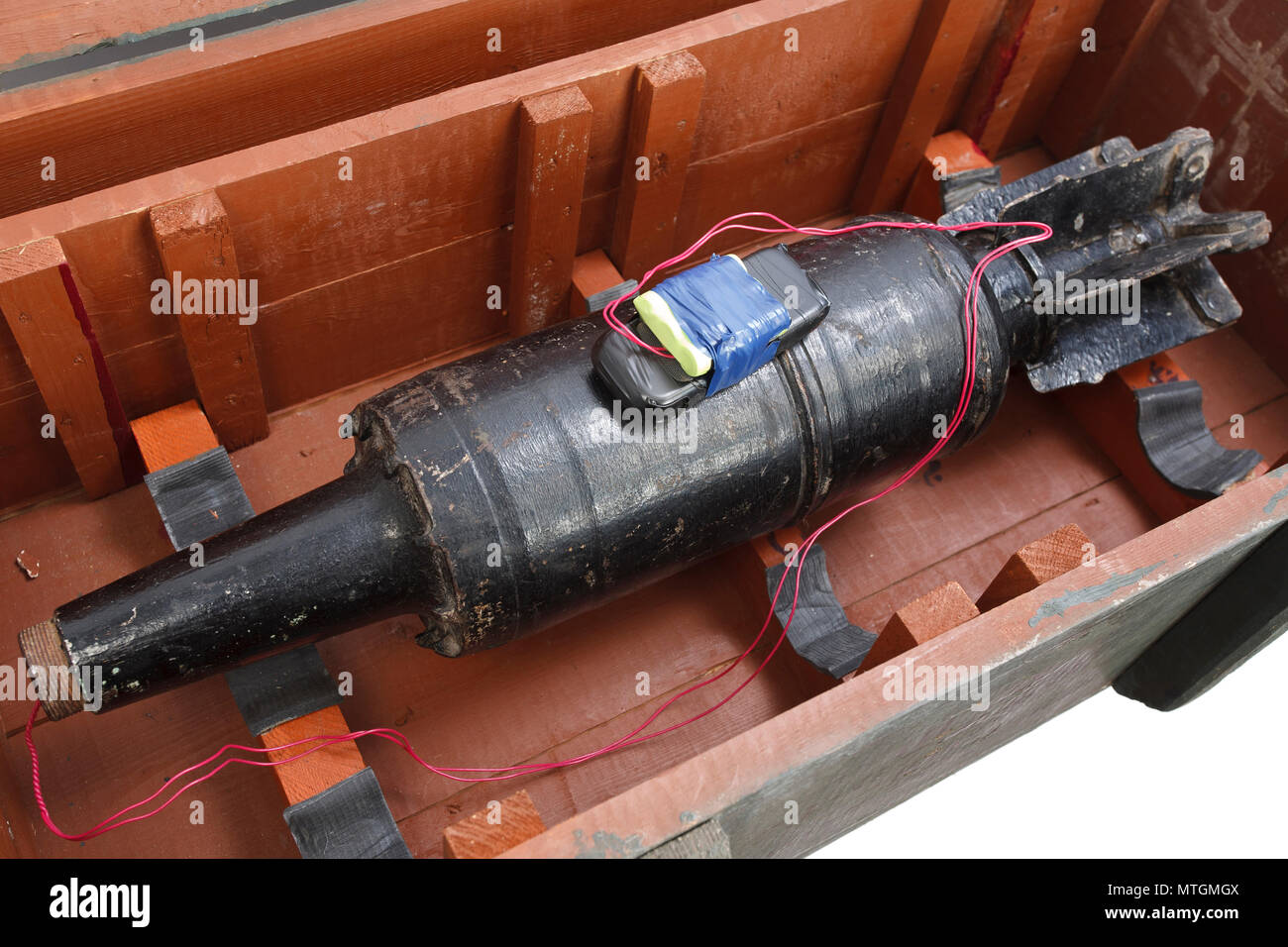 IED (improvised explosive device) with 125mm USSR Tank HEAT Projectile ...