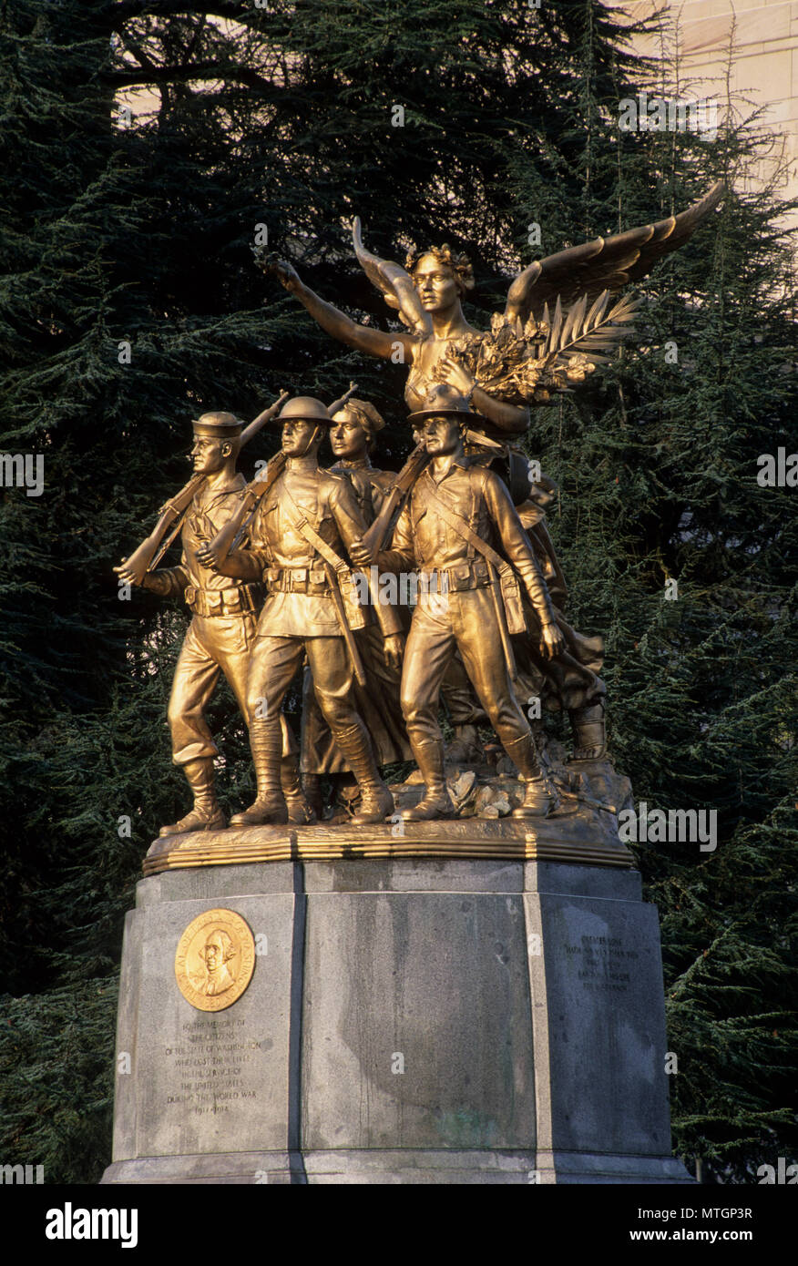 Winged Victory Monument, State Capitol, Olympia, Washington Stock Photo ...