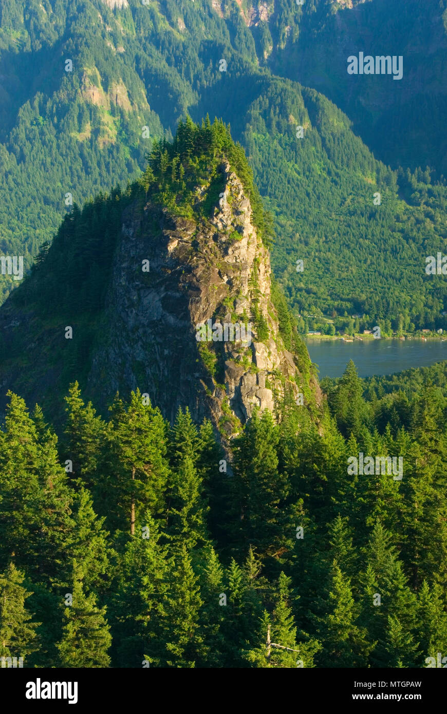 Beacon Rock from Little Beacon Rock, Beacon Rock State Park, Columbia ...