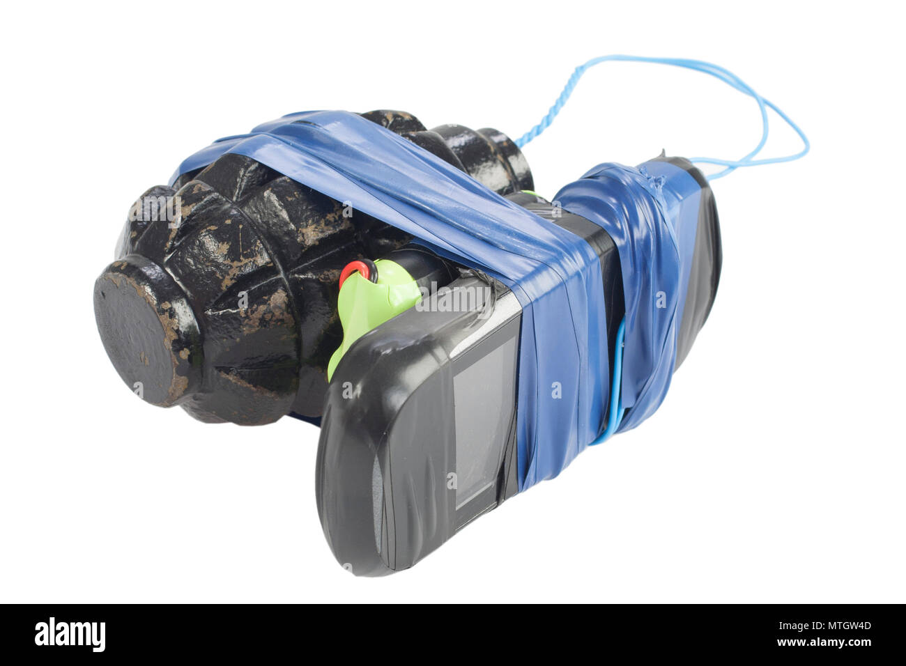 Terrorist weapon - Improvised Explosive Device isolated on white Stock ...