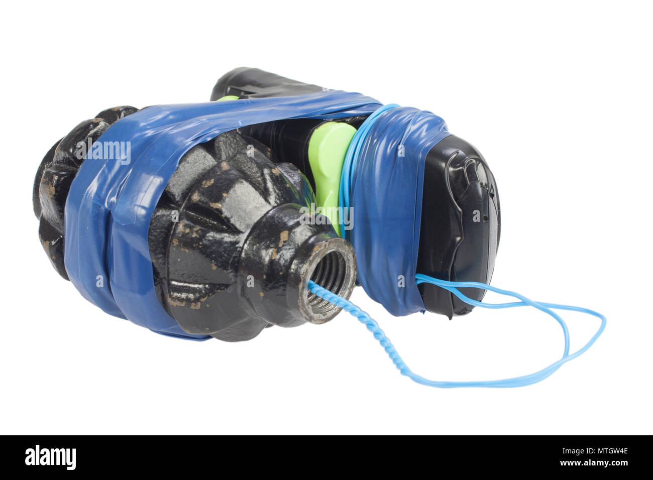 Terrorist weapon - Improvised Explosive Device isolated on white Stock ...