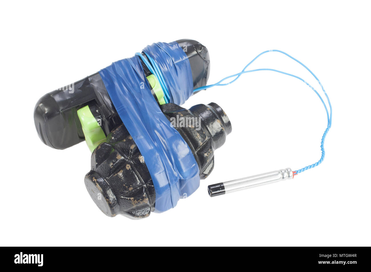 Terrorist weapon - Improvised Explosive Device isolated on white Stock ...