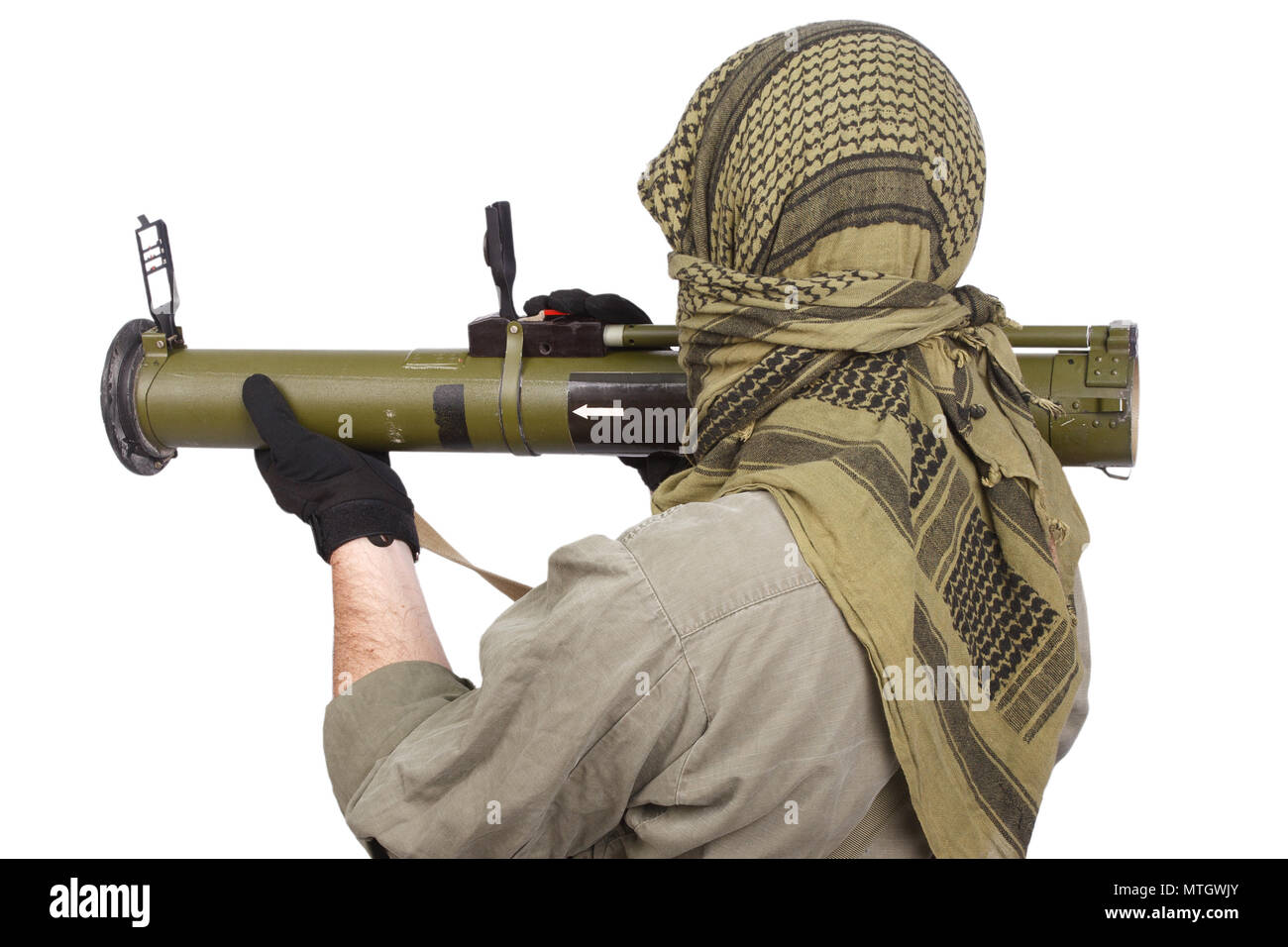 mercenary with anti-tank rocket launcher - RPG Stock Photo - Alamy