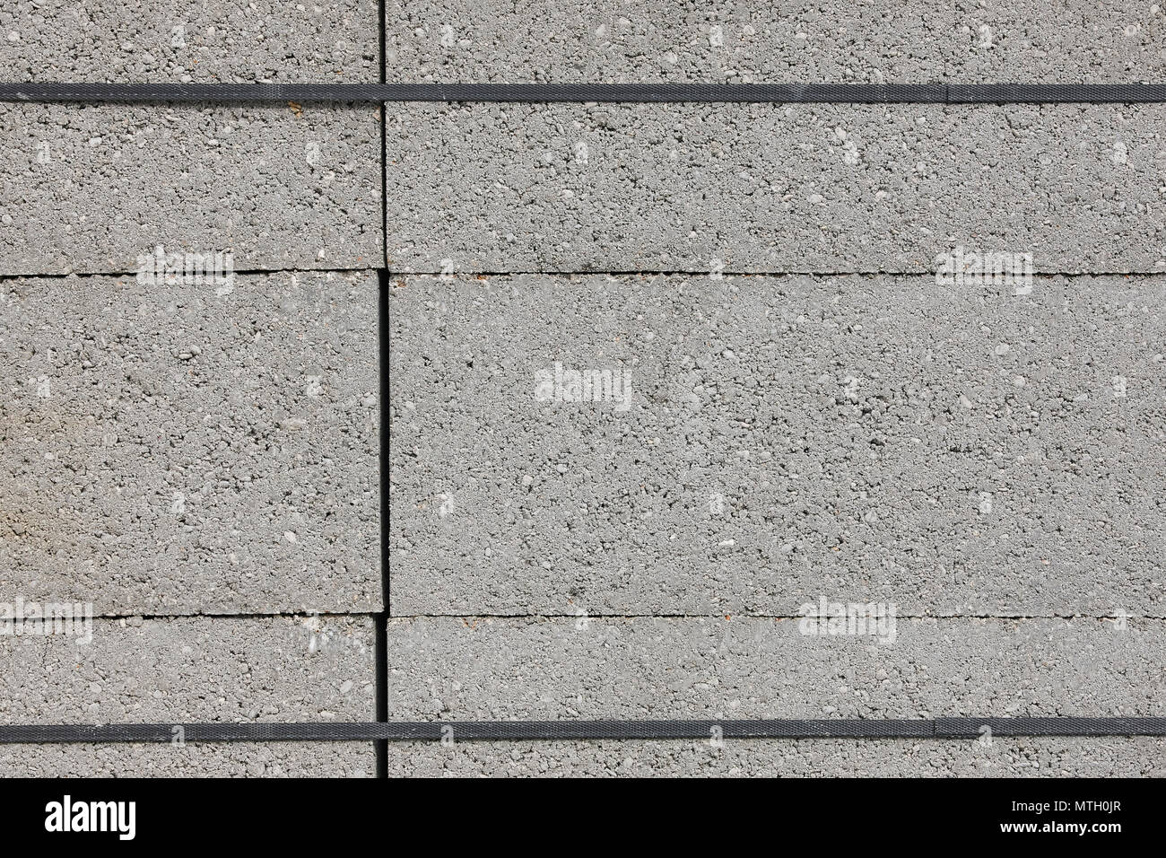 Stacked concrete blocks. Construction material. Brickwork. Architecture ...