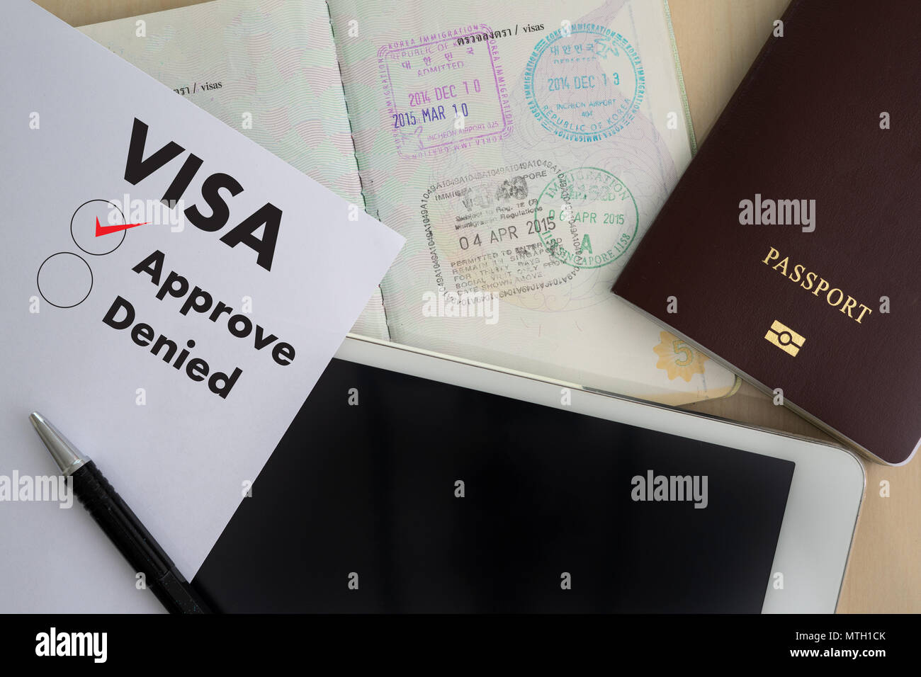 Visa application form to travel Immigration a document Money for ...