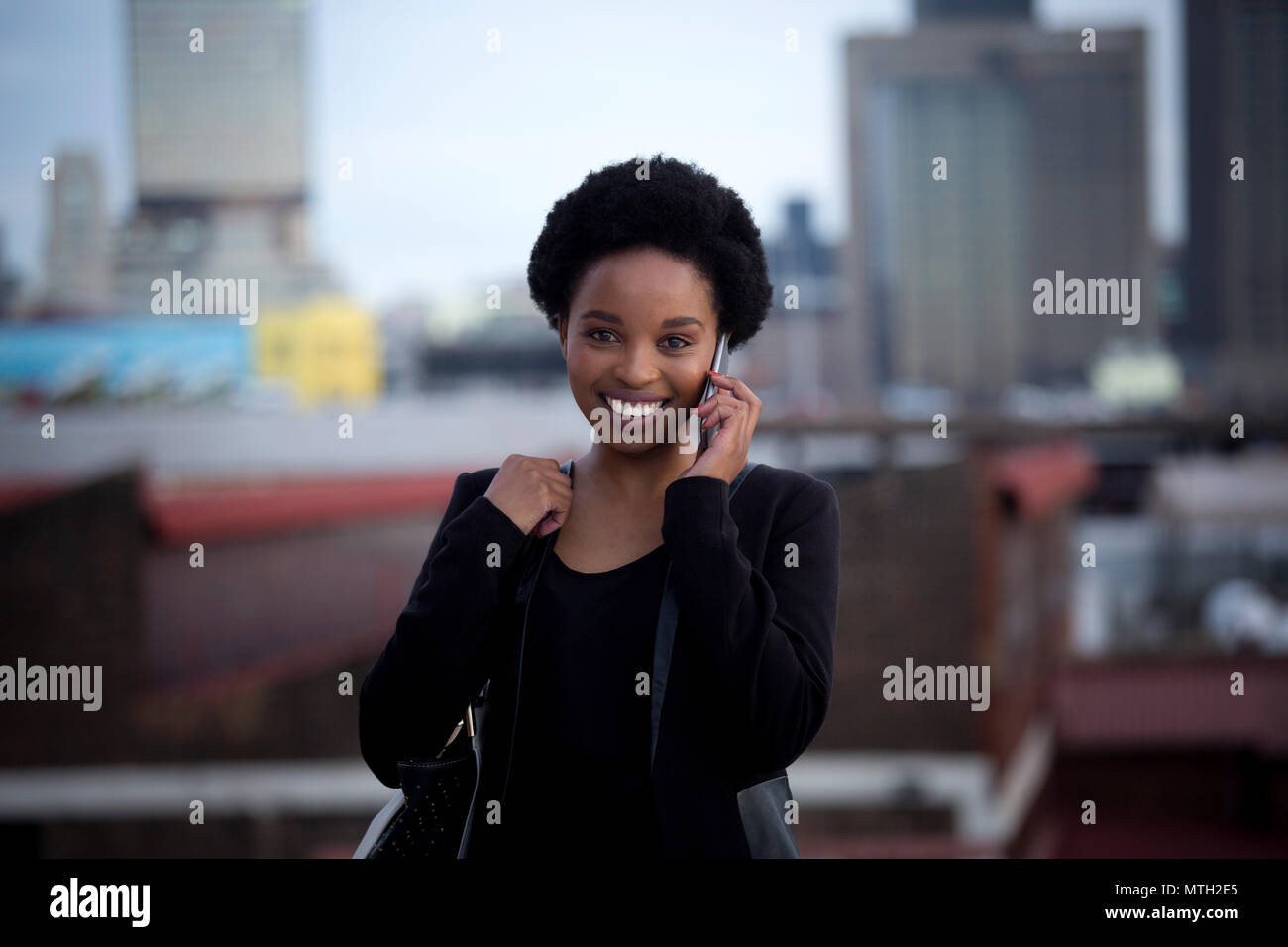 Business woman on a phone call Stock Photo - Alamy
