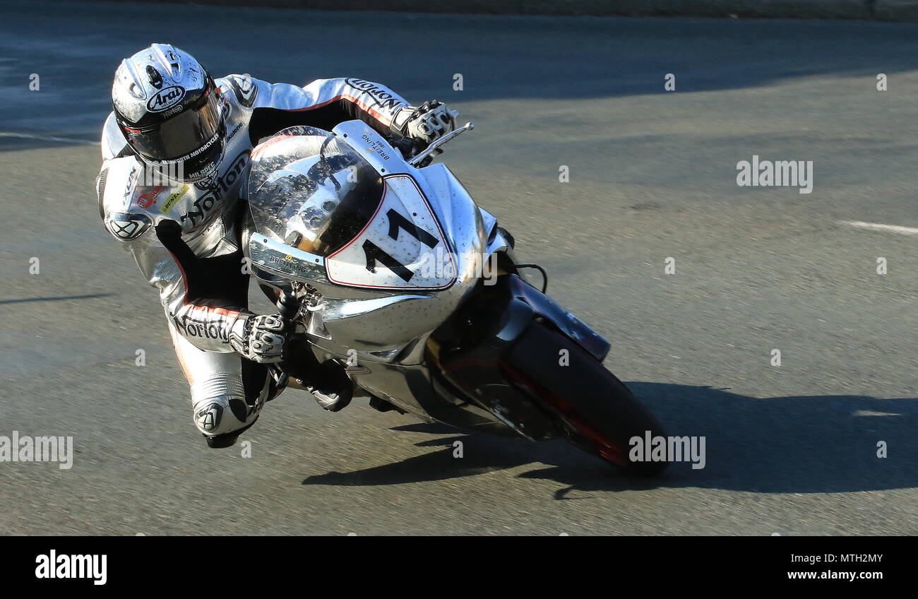 JOSH BROOKES ISLE OF MAN TT 2018 ON THE NORTON MOTORBIKE ON MAY 28 IN ...