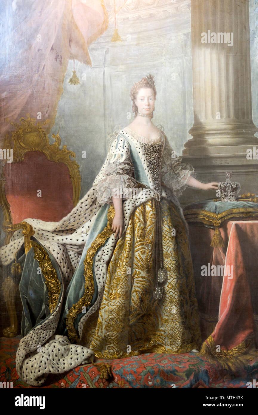 Portrait Queen Charlotte (1744-1818) after Allan Ramsey Ramsay 1761 ...