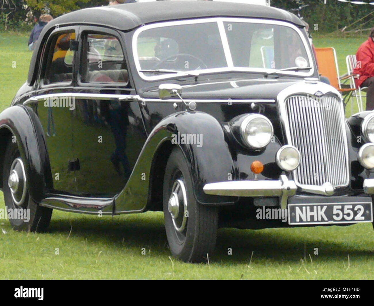 Classic car, black and silver Stock Photo - Alamy