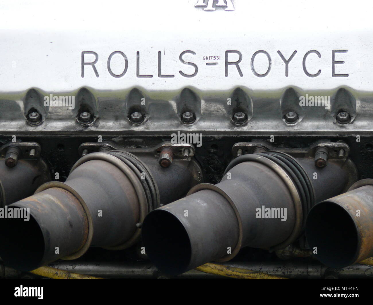 Rolls Royce Engine, close up with cylinders Stock Photo - Alamy