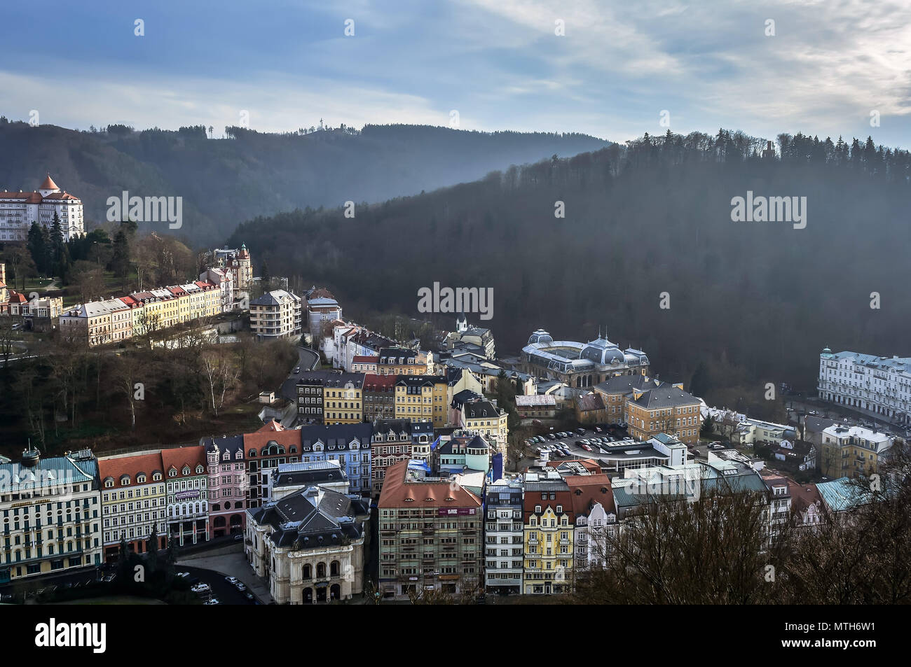 Carlsbad, the famous spa city in western Bohemia, Czech Republic Stock ...