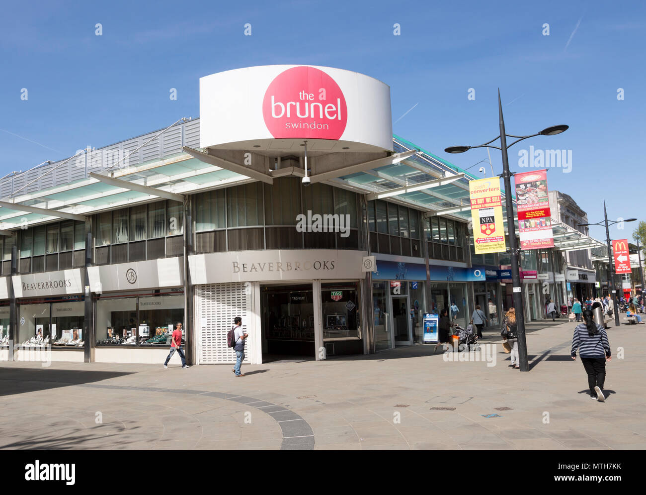 Brunel Centre pedestrianised street in Regent Street, town centre of ...