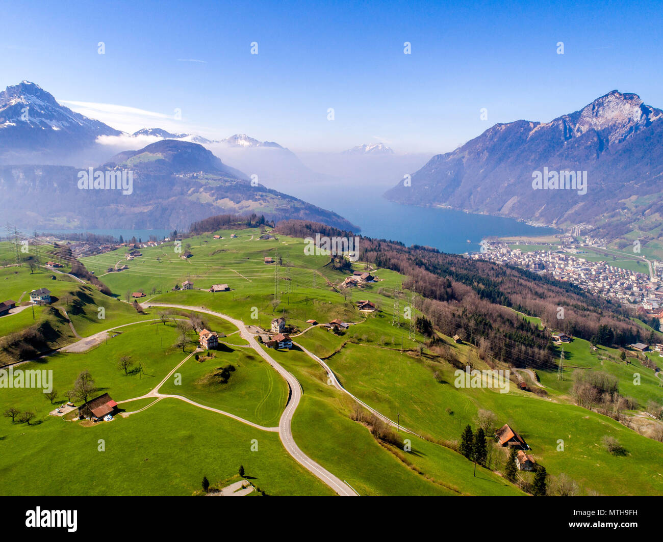 Interlaken by drone hi-res stock photography and images - Alamy
