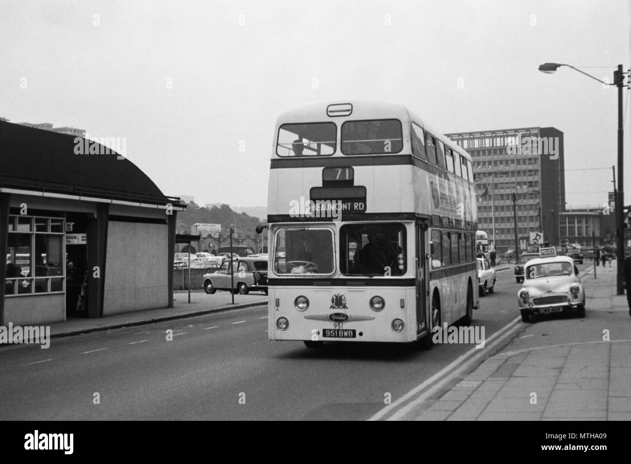 Pre 1963 registered Daimler double deck bus, part of the fleet of the ...