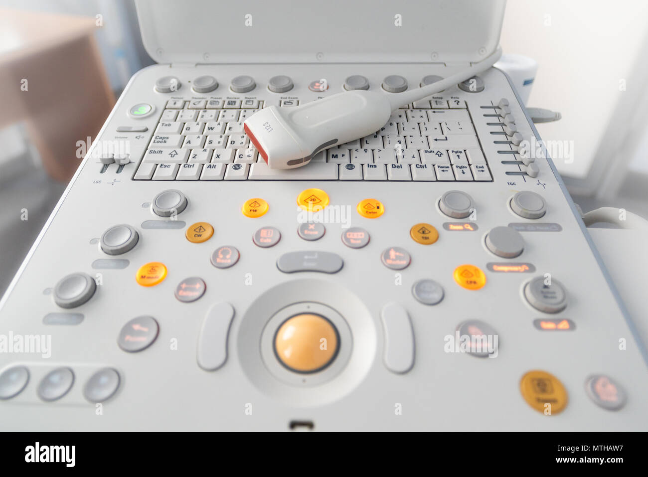 Modern ultrasonic device with sensors Stock Photo - Alamy