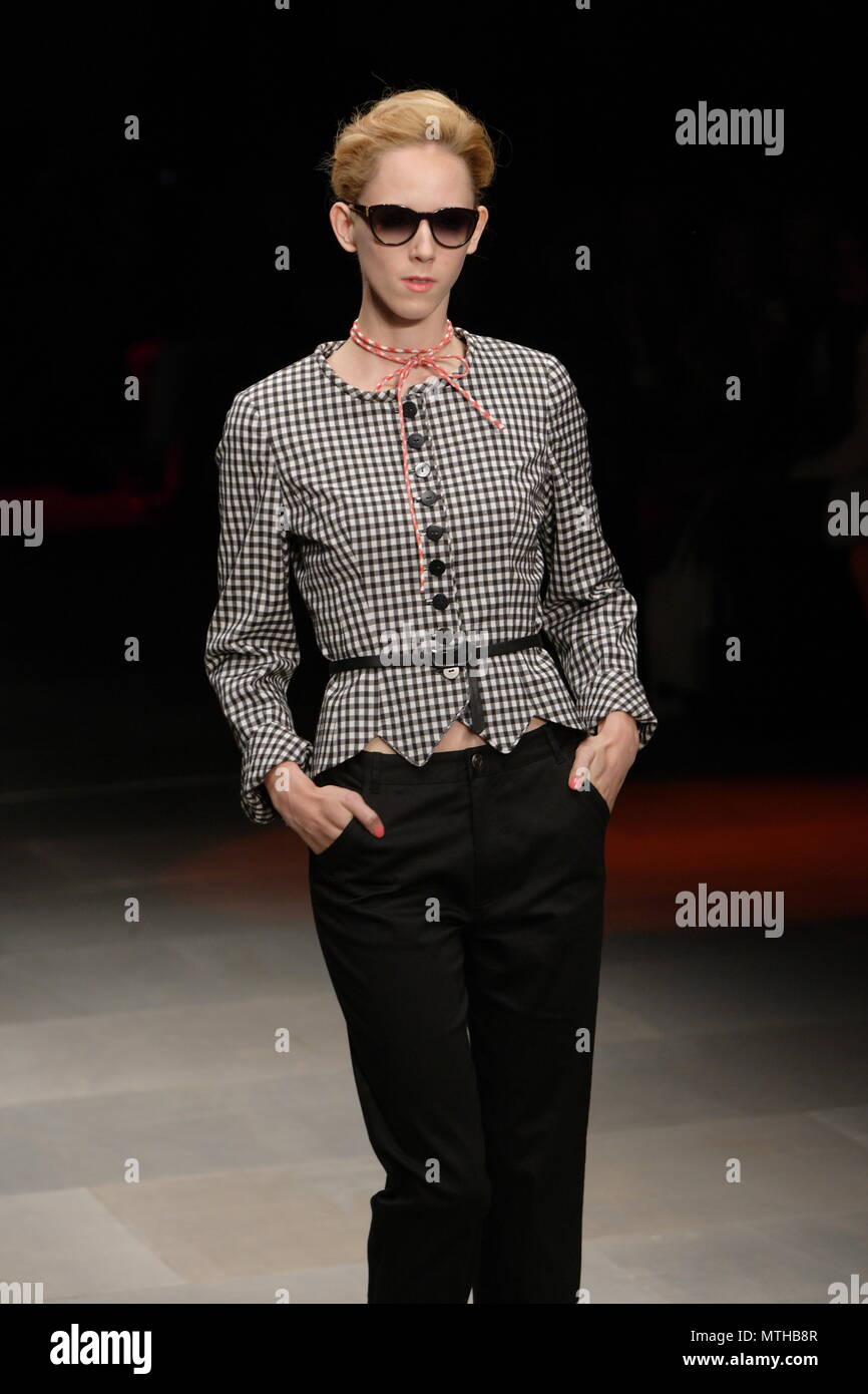 UK Fashion - Model on the runway during the Caroline Charles Spring ...