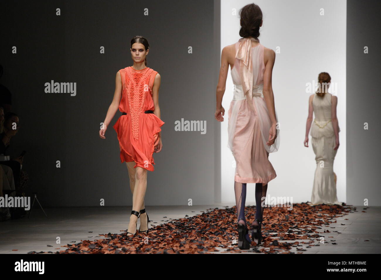 UK Fashion - Model on the runway during the Bora Aksu Spring Summer ...