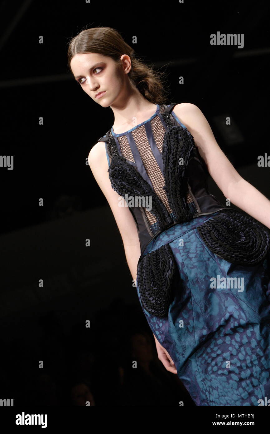 UK Fashion - Model on the runway during the Bora Aksu Spring Summer ...