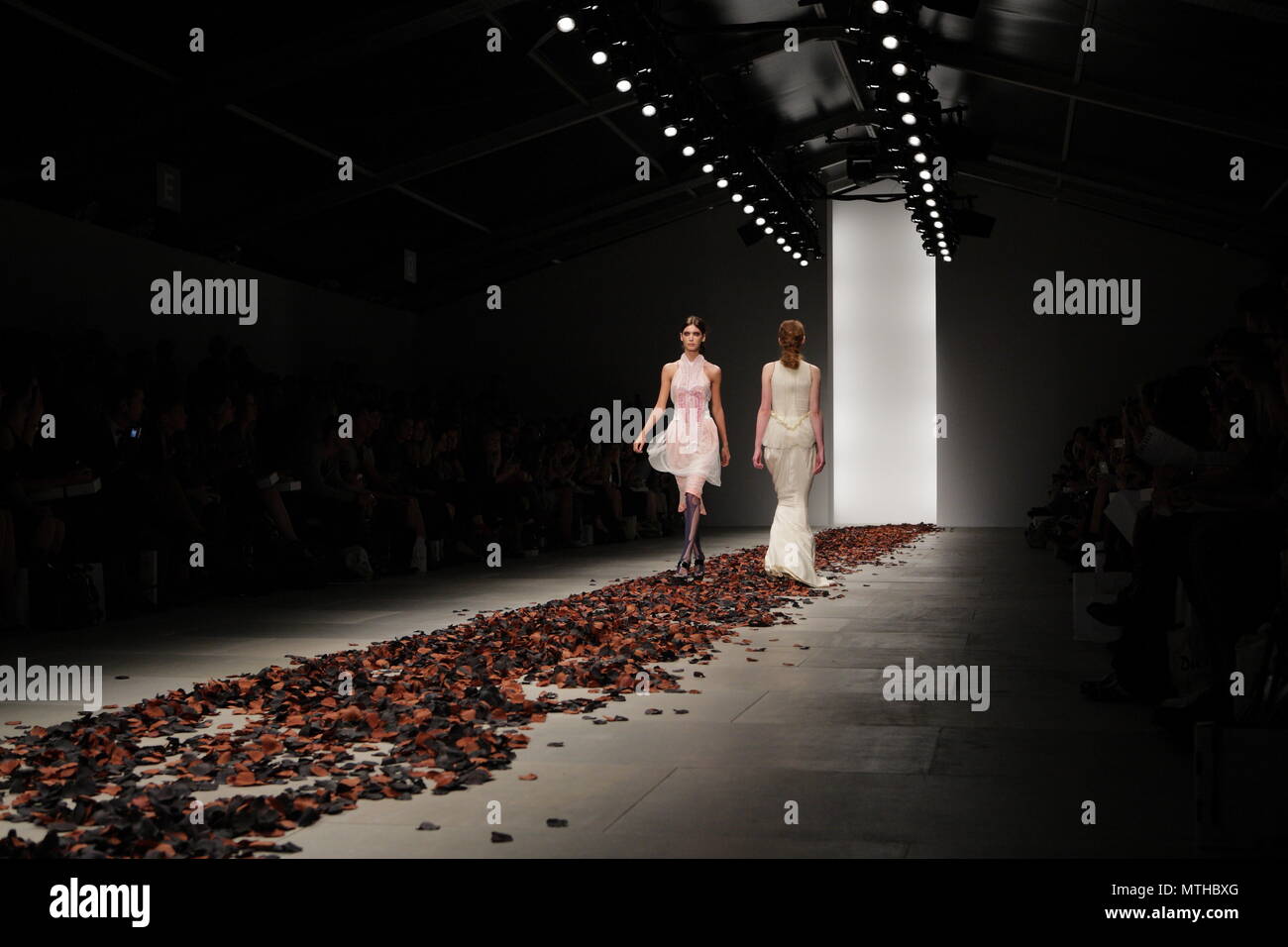 UK Fashion - Model on the runway during the Bora Aksu Spring Summer ...