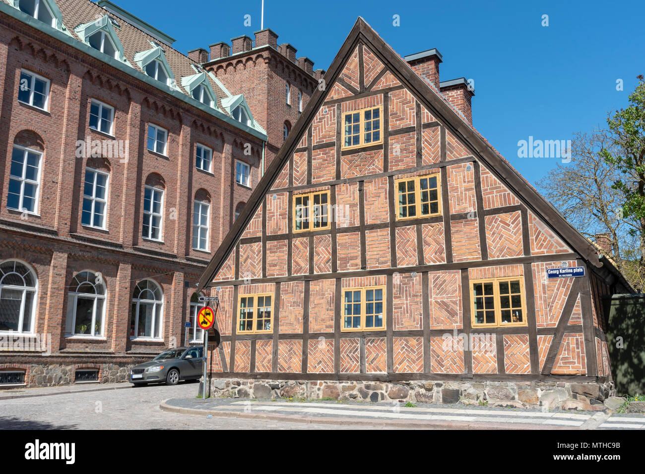 Old city with timber frame houses Stock Photo - Alamy