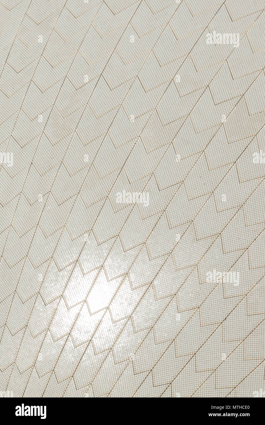 Abstract view of the Sydney Opera House tiles Stock Photo - Alamy
