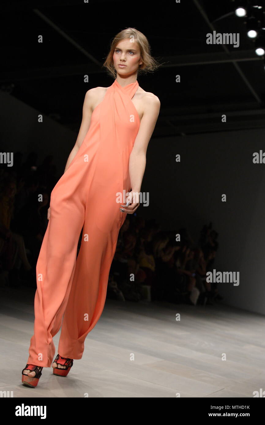 UK Fashion - Model on the runway during the Jean-Pierre Braganza Spring ...