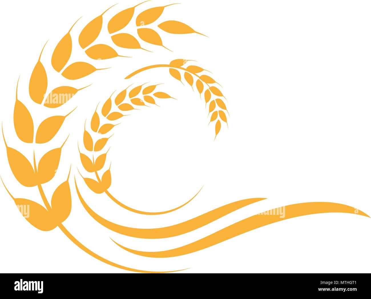 Agriculture wheat Logo Template vector icon design Stock Vector Image ...