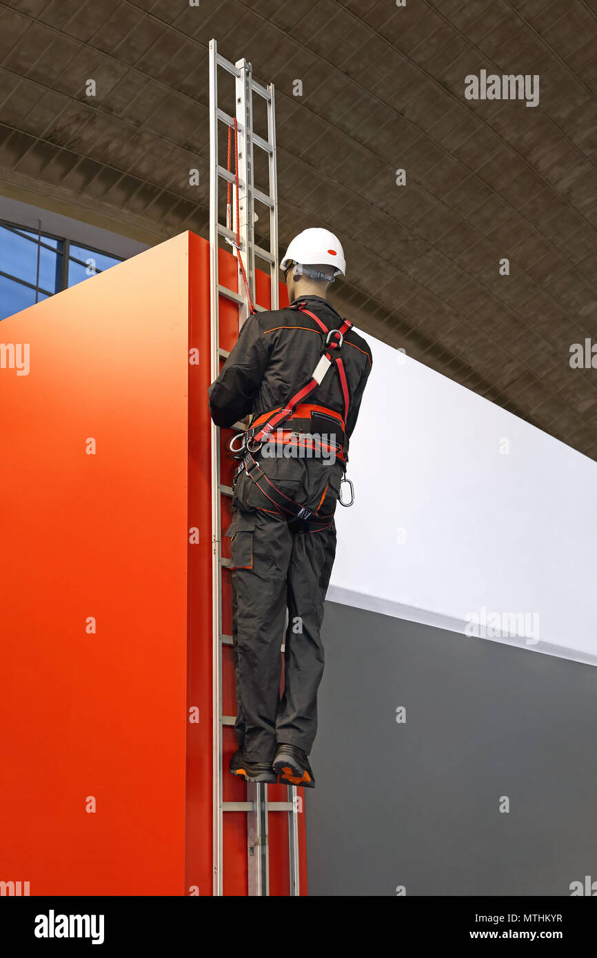 Man falling ladder hi-res stock photography and images - Alamy