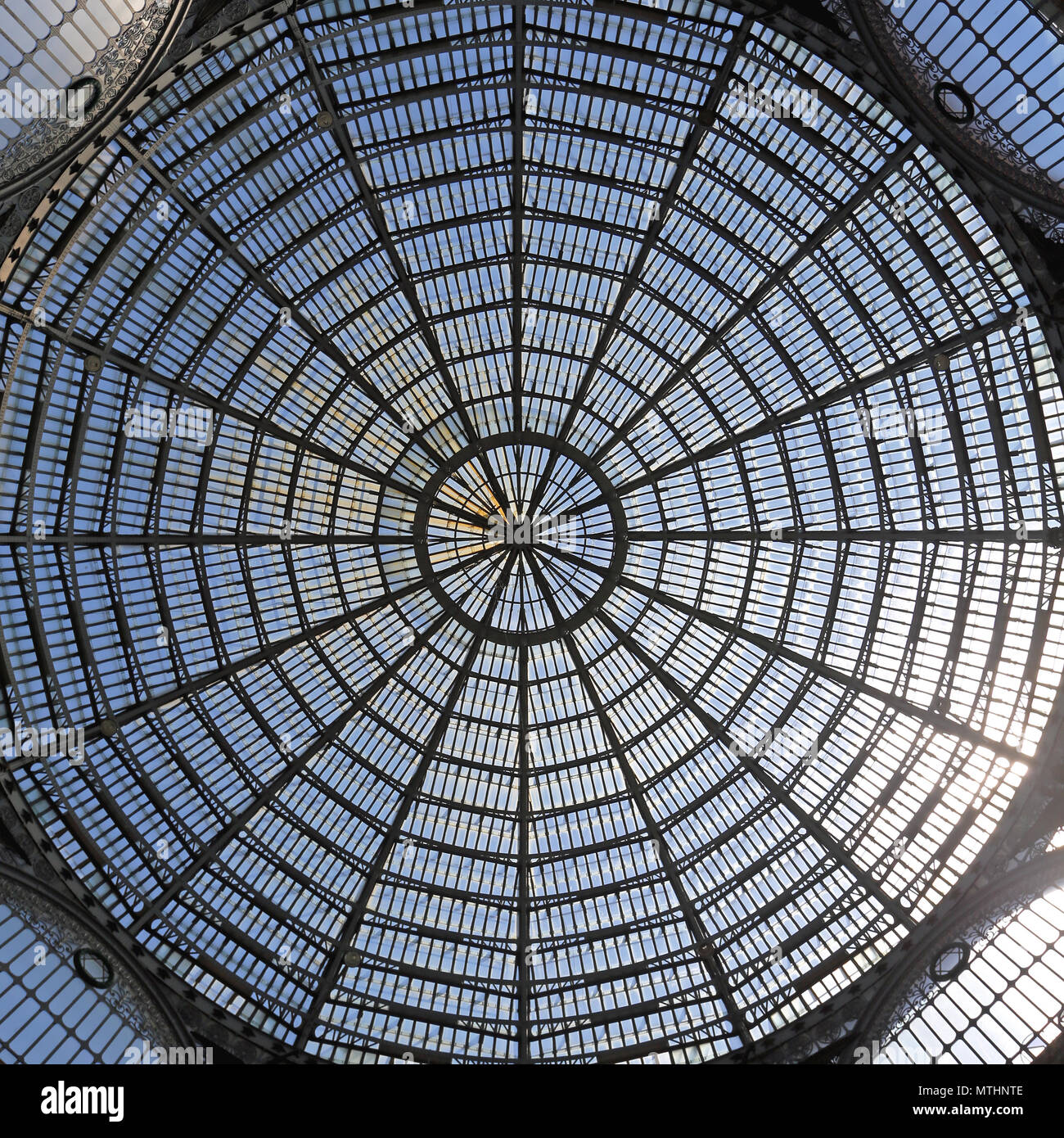 Skylight Big Glass Dome Windows in Naples Stock Photo - Alamy