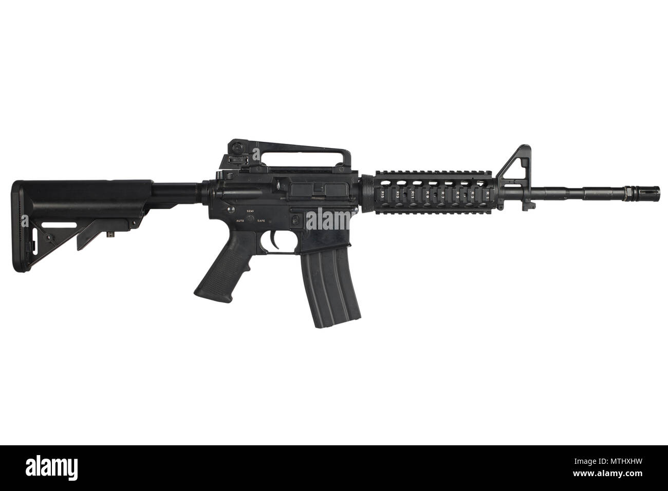 M4 carbine isolated on a white background Stock Photo - Alamy