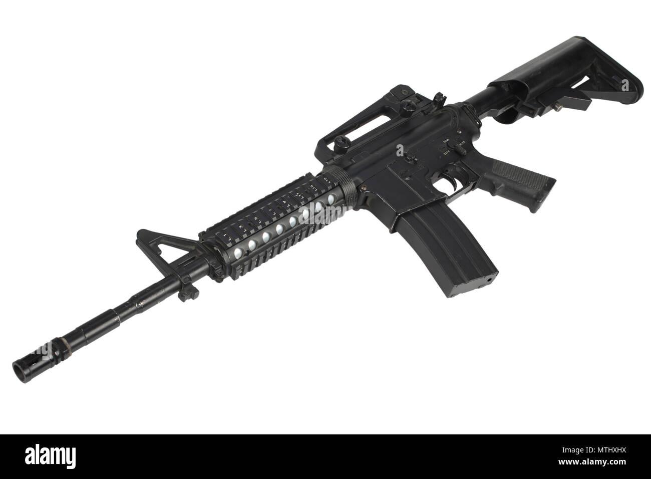 M4 carbine isolated on a white background Stock Photo - Alamy
