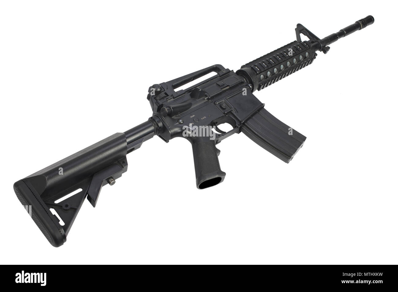 M4 carbine isolated on a white background Stock Photo - Alamy